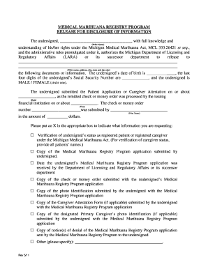 Fillable Online Release for Disclosure of Information Form - State of Michigan - michigan Fax ...