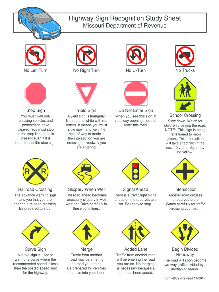 Missouri Road Signs Pictures Fill Online Printable Fillable Blank