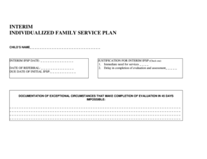 Fillable Online tn INTERIM INDIVIDUALIZED FAMILY SERVICE PLAN - TN.gov ...