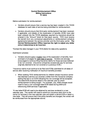 Fillable Online tn teis central reimbursement office form Fax Email ...