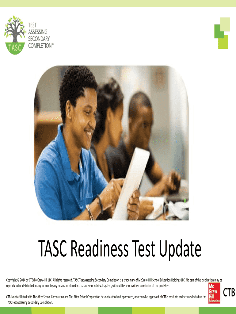 Fillable Online TASC Readiness Test Update Fax Email Print - pdfFiller