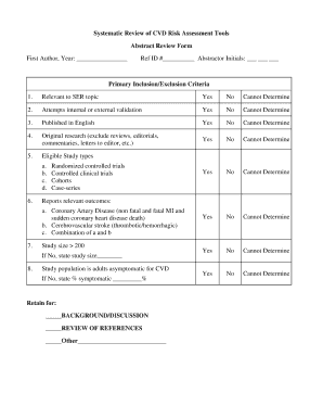 Fillable Online ncbi nlm nih Systematic Review of CVD Risk Assessment ...