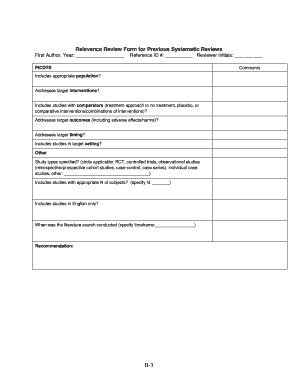Fillable Online ncbi nlm nih Relevance Review Form for Previous ...