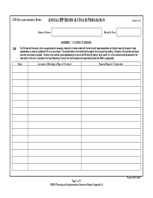 Fillable Online tn G3 CM Documentation Example Annual Review Form - TN ...