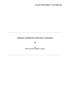 Fillable Online SAMPLE PROVISIONS -- NOT FOR USE Fax Email Print ...