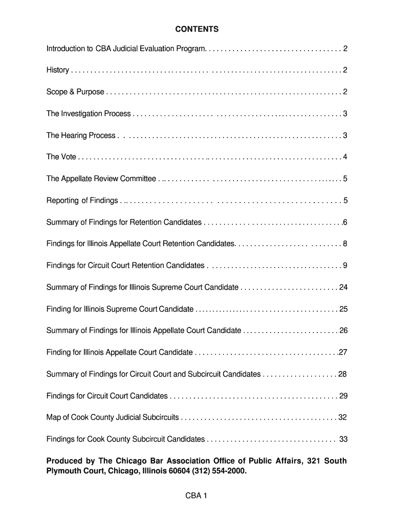 Fillable Online Introduction to CBA Judicial Evaluation Program Fax ...