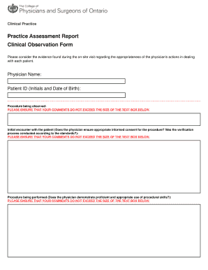 Fillable Online Practice Assessment Report Fax Email Print - pdfFiller