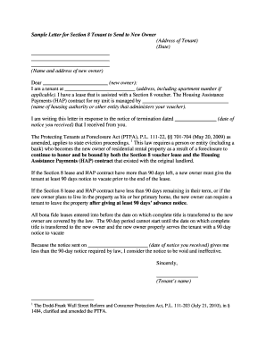 Fillable Online fhrc Sample Letter for Section 8 Tenant to Send to New ...