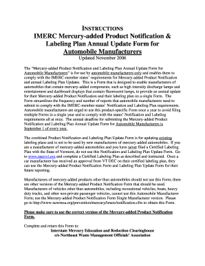 Fillable Online p2pays IMERC Mercury-added Product Notification ...