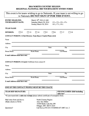 Fillable Online ncrusav 14 Regional National Bid registration form.pdf ...