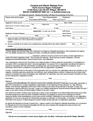 Fillable Online ncrusav Consent and Waiver Release Form Fax Email Print ...
