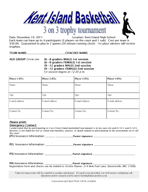 Fillable Online 3 on 3 Registration Fax Email Print - pdfFiller