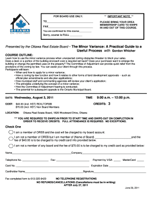 Fillable Online The Minor Variance - Ottawa Real Estate Board Fax Email ...