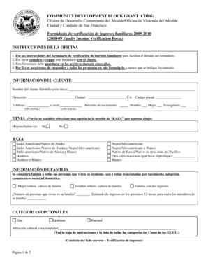 Fillable Online oewd Income Ver Form - Spanish - oewd Fax Email Print ...