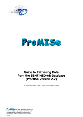 Fillable Online ebmt Guide to retrieving data from the EBMT Med-AB ...