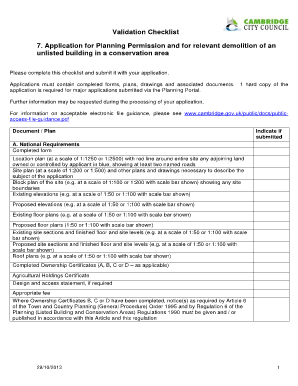 Fillable Online Validation checklist for form 7 PDF, 30kB Fax Email ...