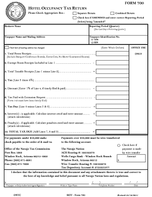 Fillable Online FORM 700 - Office of the Navajo Tax Commission Fax ...