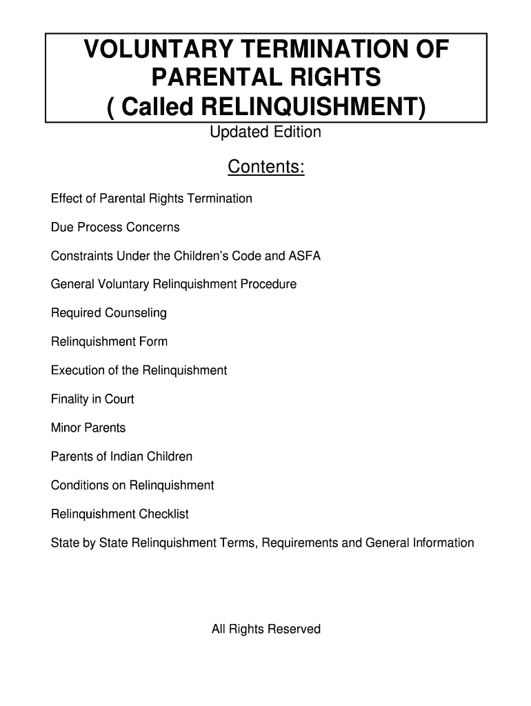 Fillable Online ( Called RELINQUISHMENT) Fax Email Print - pdfFiller