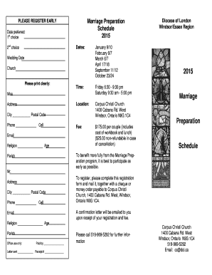 Fillable Online marriage form2015 Fax Email Print - pdfFiller