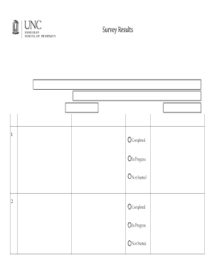 Fillable Online Survey Results Action Plan Form - UNC Eshelman School ...