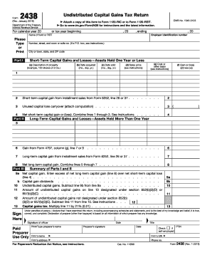 Form 2438 - Fill Online, Printable, Fillable, Blank | pdfFiller