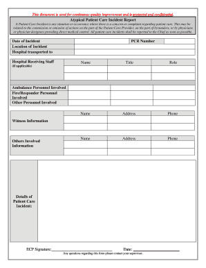 Fillable Online PCI Report Form-DCEMS Fax Email Print - pdfFiller