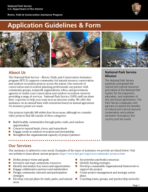 Fillable Online 2018 RTCA Application Guidelines and Form. Overview ...