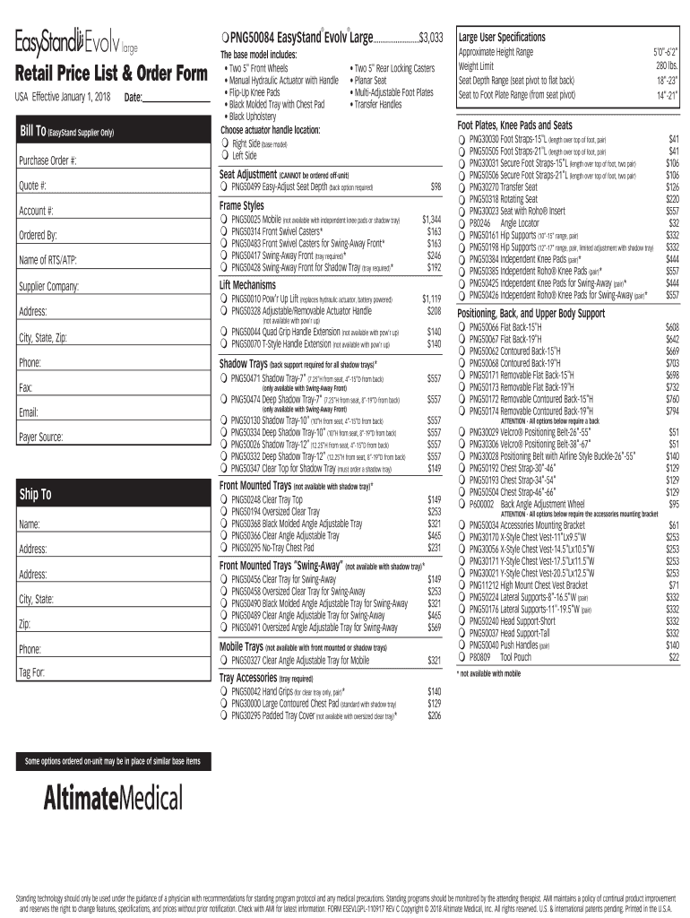 Fillable Online Retail Price List & Order Form - Medicaleshop Fax Email Print - pdfFiller