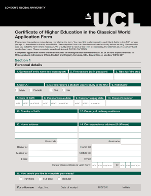 Fillable Online Classics for all - UCL Fax Email Print - pdfFiller