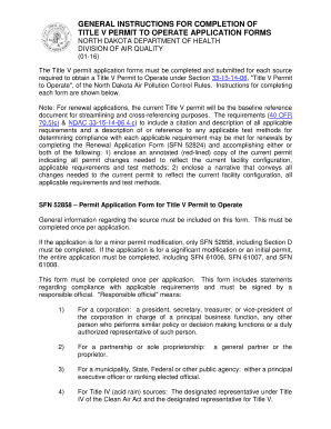 Fillable Online Instructions for Completing Title V Permit to Operate ...