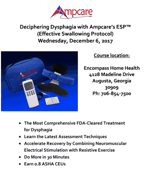 Fillable Online Effective Swallowing Protocol - Ampcare ESP Fax Email ...
