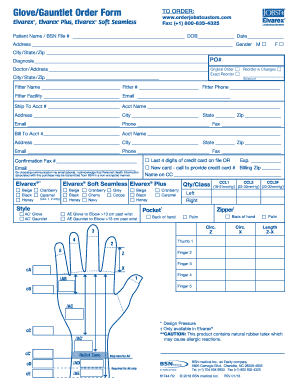 Fillable Online Glove/Gauntlet Order Form - JOBST Compression Institute ...