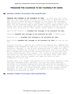 Osho Courage Pdf - Fill Online, Printable, Fillable, Blank | pdfFiller