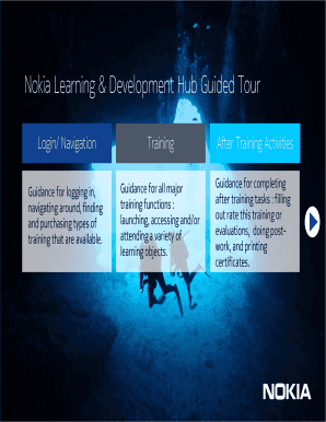 Fillable Online Nokia Learning & Development Hub Guided Tour - Nokia Learning Store Fax Email ...