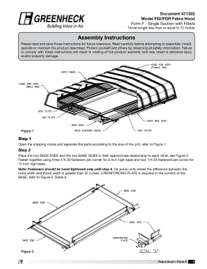 Fillable Online 471322 Fabra Hood Form F Rev 4 August 2018 - Greenheck Fax Email Print - pdfFiller