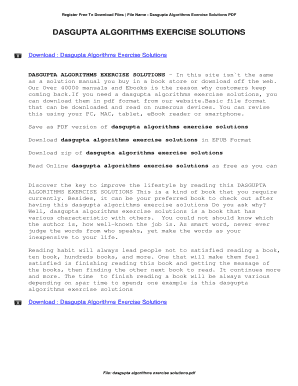 Fillable Online Dasgupta Algorithms Exercise Solutions. Dasgupta Algorithms Exercise Solutions ...