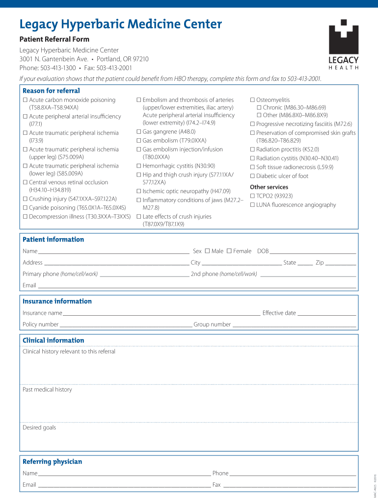 Fillable Online Legacy Medical Group Palliative Care - Legacy Health Fax Email Print - pdfFiller