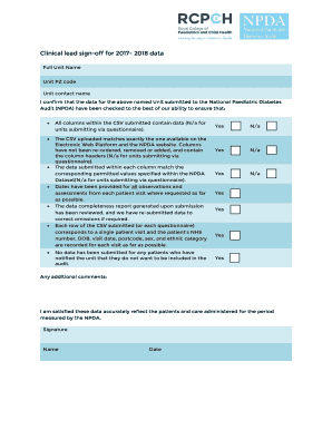 Fillable Online Clinical lead sign-off for 2017- 2018 data - rcpch.ac ...
