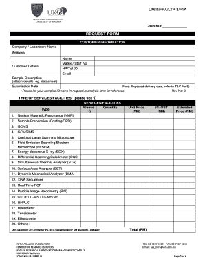 Fillable Online REQUEST FORM - um.edu.my Fax Email Print - pdfFiller