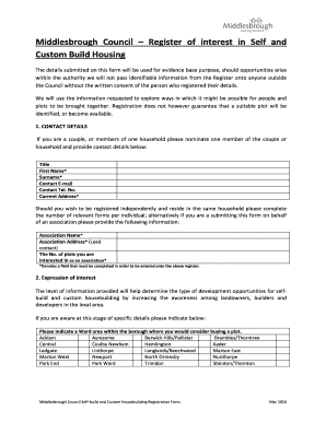 Fillable Online Self build form word version Fax Email Print - pdfFiller