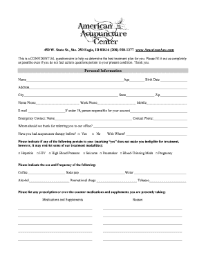 Fillable Online Kristen Initial Intake Form - Eagle Acupuncture Fax ...