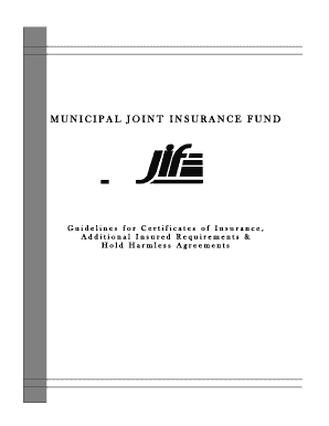 Fillable Online Certificates of Insurance Guidelines - (Burlco) JIF Fax ...