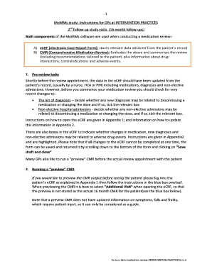 Fillable Online Both components eCRF (electronic Case Report Form): the ...