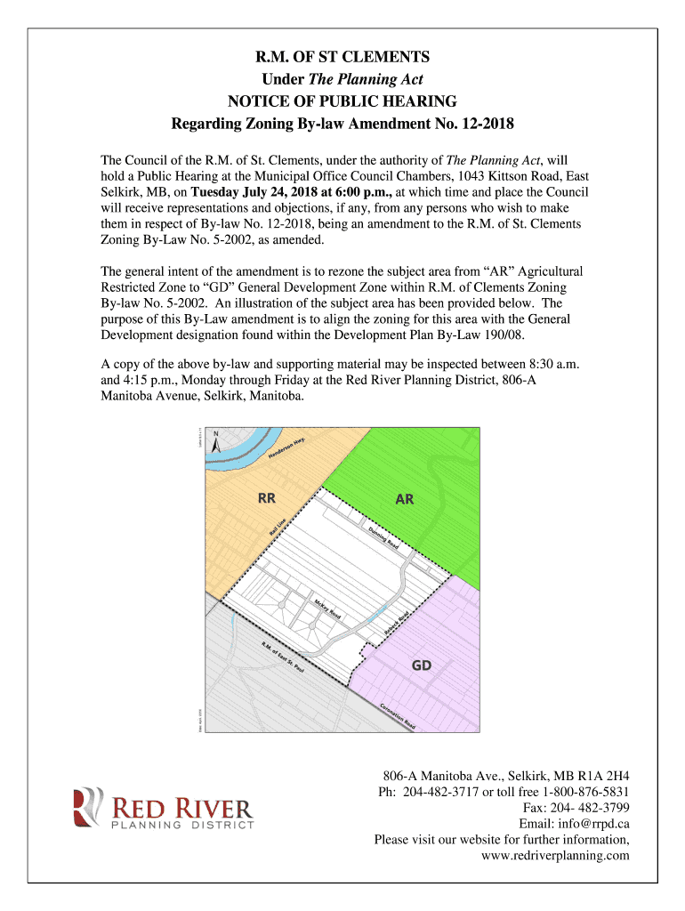 Fillable Online RM of St. Andrews RM of St. Clements - Red River ...