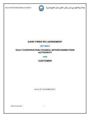Fillable Online dark fiber iru agreement gulf cooperation council ...