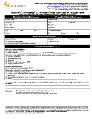 Fillable Online Invokamet, Invokamet XR, Invokana Prior Authorization ...
