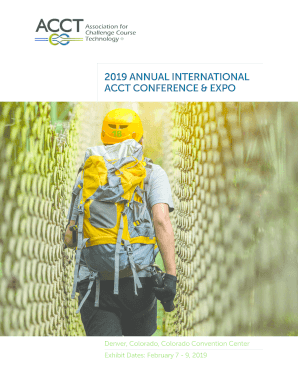 Fillable Online 2019 ANNUAL INTERNATIONAL ACCT CONFERENCE & EXPO Fax ...