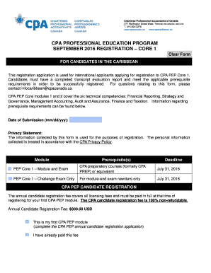 Fillable Online CPA PROFESSIONAL EDUCATION PROGRAM Fax Email Print ...
