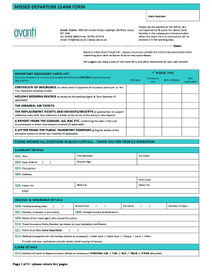 Avanti Claim Form - Fill Online, Printable, Fillable, Blank | pdfFiller