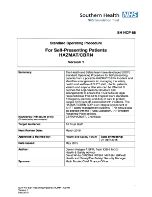 Fillable Online For Self-Presenting Patients HAZMAT/CBRN Fax Email ...